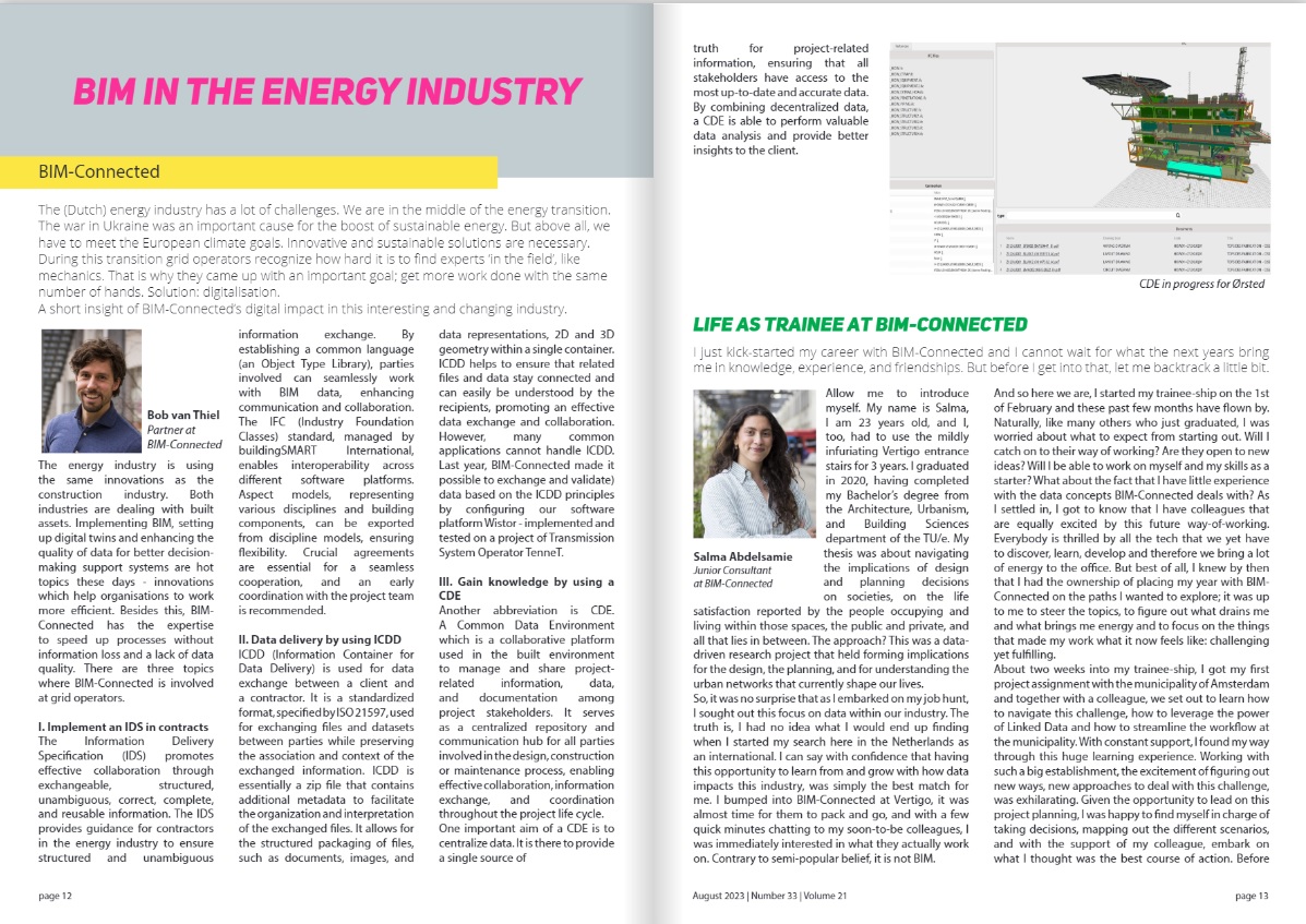 BIM-Connected in magazine !NTERVISIE - BIM Connected